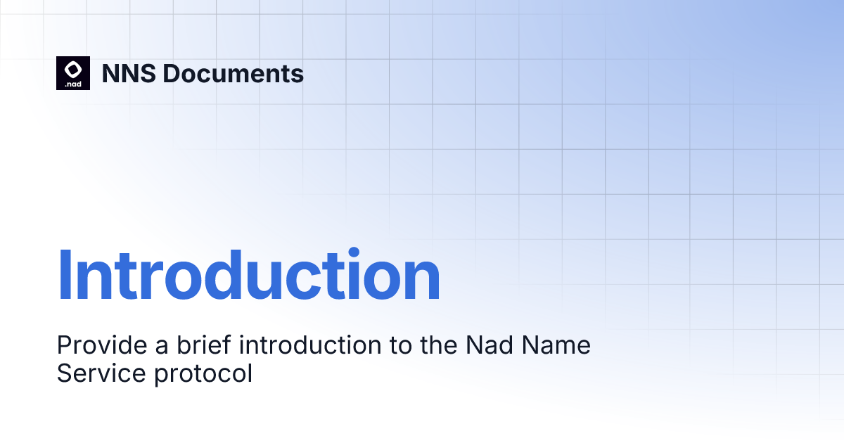 Introduction | NNS Documents